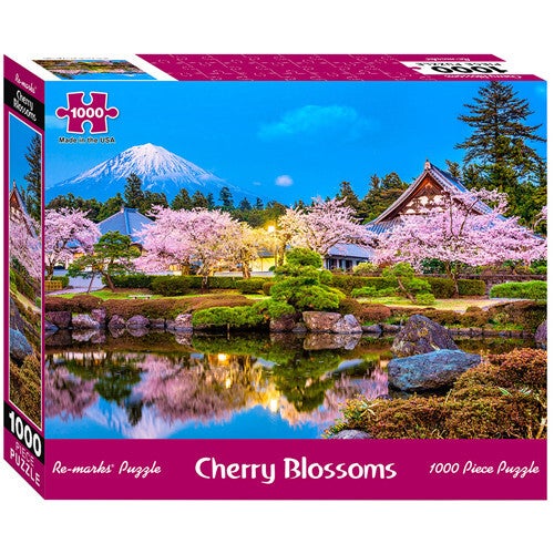 1000-Piece Cherry Blossoms Jigsaw Puzzle with Mt. Fuji Scene | Pangaea ...