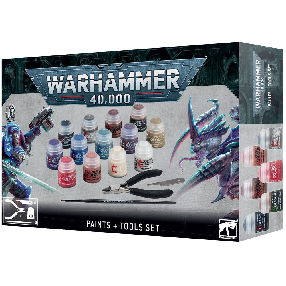 Warhammer 40K: Citadel Paints and Tools Starter Set | Pangaea Gaming